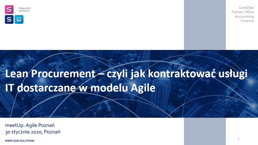 Lean procurement – czyli jak kontraktować usługi IT dostarczane w ...